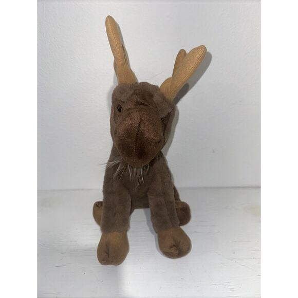 The Petting Zoo | Toys | The Petting Zoo Brown Sitting Moose Plush 5 ...